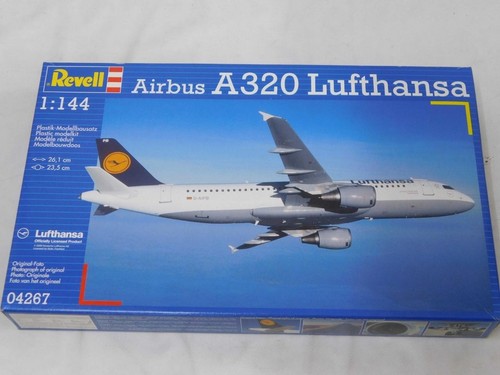 1/144 Revell Airbus A320 Lufthansa Civilian Airliner Plastic Model Kit ...