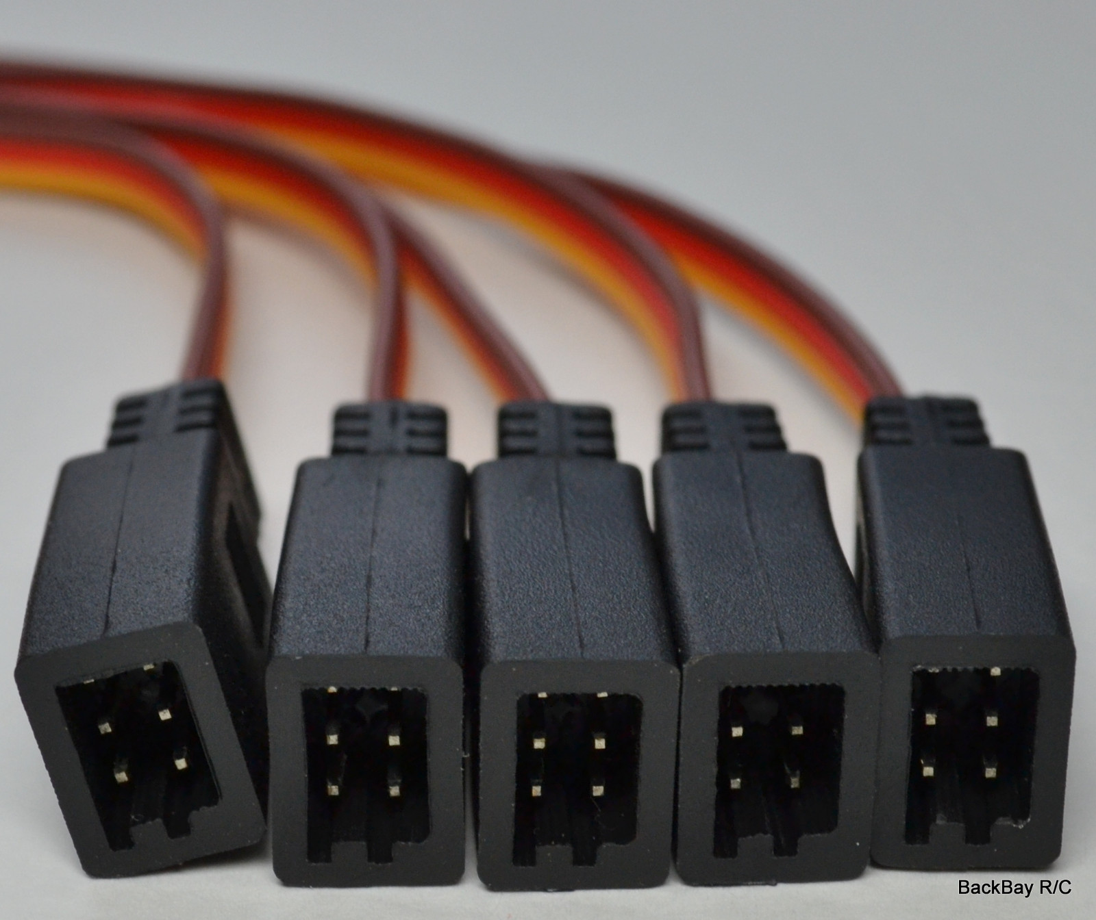 (5) JR/Hitec Compact Y Servo Extension Leads / Splitters with 30CM ...