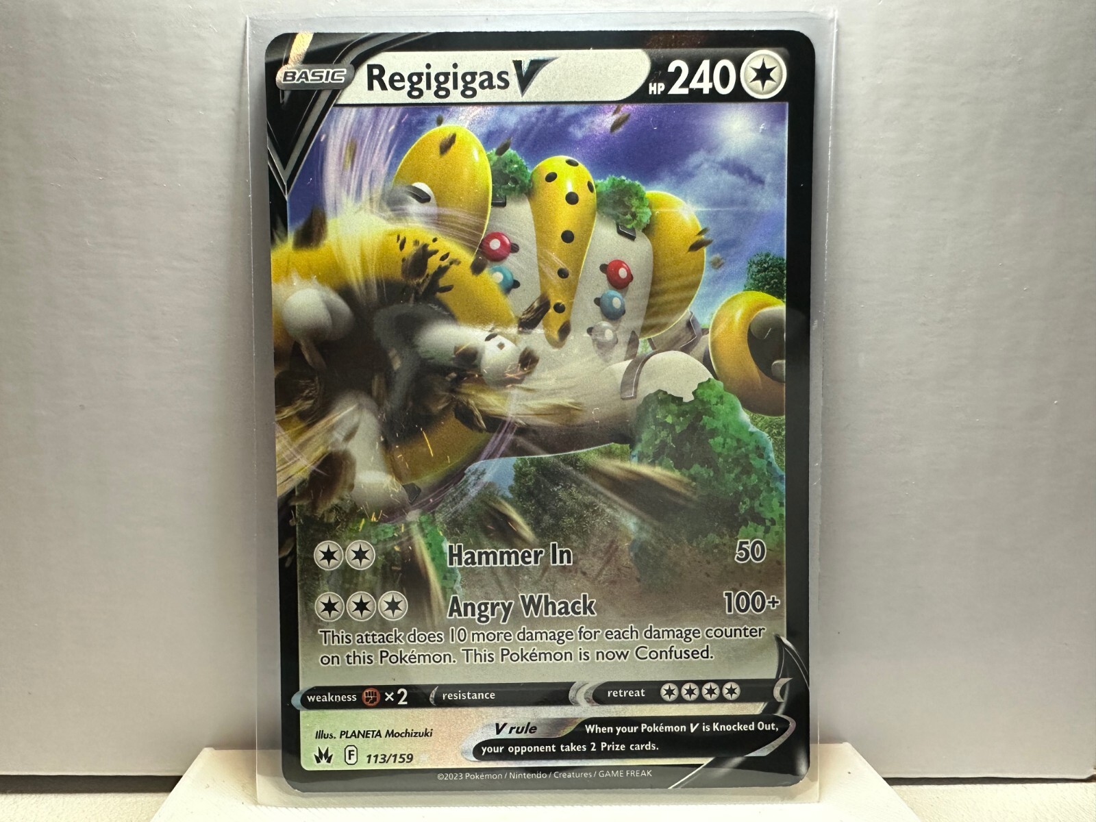 Pokemon REGIGIGAS V 113/159 - Crown Zenith - ULTRA RARE HOLO - NM 0912 ...