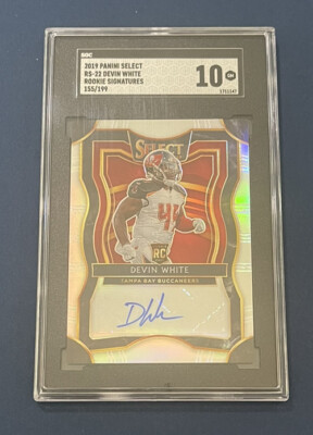2019 Panini Select Signatures 155/199 Devin White #RS-22 Rookie ...