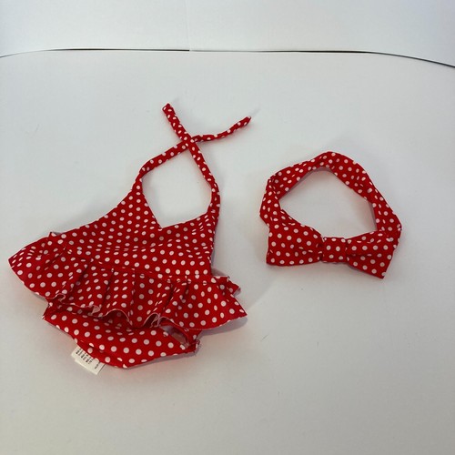 Scentsy Buddy Red White Polka Dot Swim Suit With Bow Plush Stuffed Doll ...