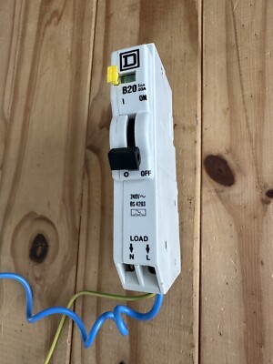 SQUARE D 20A 30MA RCBO QOE120B03 1 POLE TYPE B B20 QOE | eBay