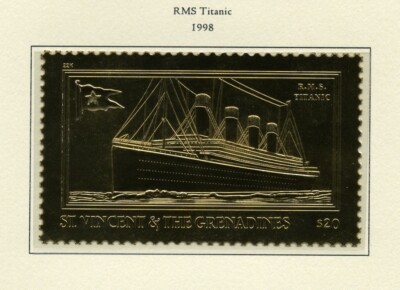 St Vincent MNH 2646 RMS Titanic gold embossed TA304 | eBay