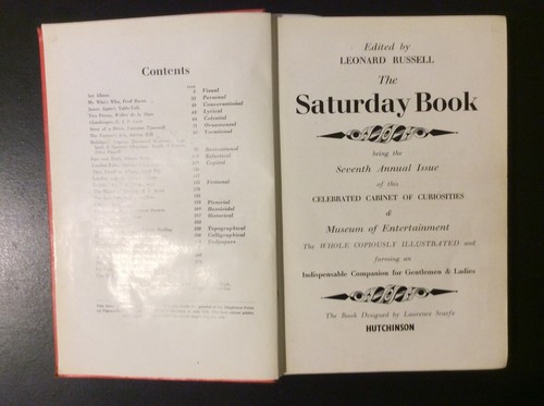 THE SATURDAY BOOK 7,1947 vintage hardback, illustrated edited by ...