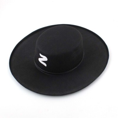 Zorro Hat Spanish Bandit Adult/Children Costume Party Halloween Dress ...