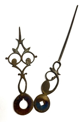 Antique 18th Century Steel Longcase Grandfather Clock Fingers Hands | eBay