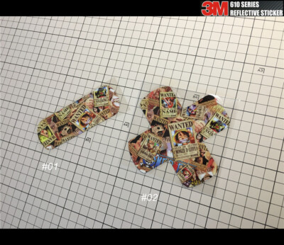 Reflective ONE PIECE Anime Band Aid Bumper Scratch LUFFY WANTED Car ...