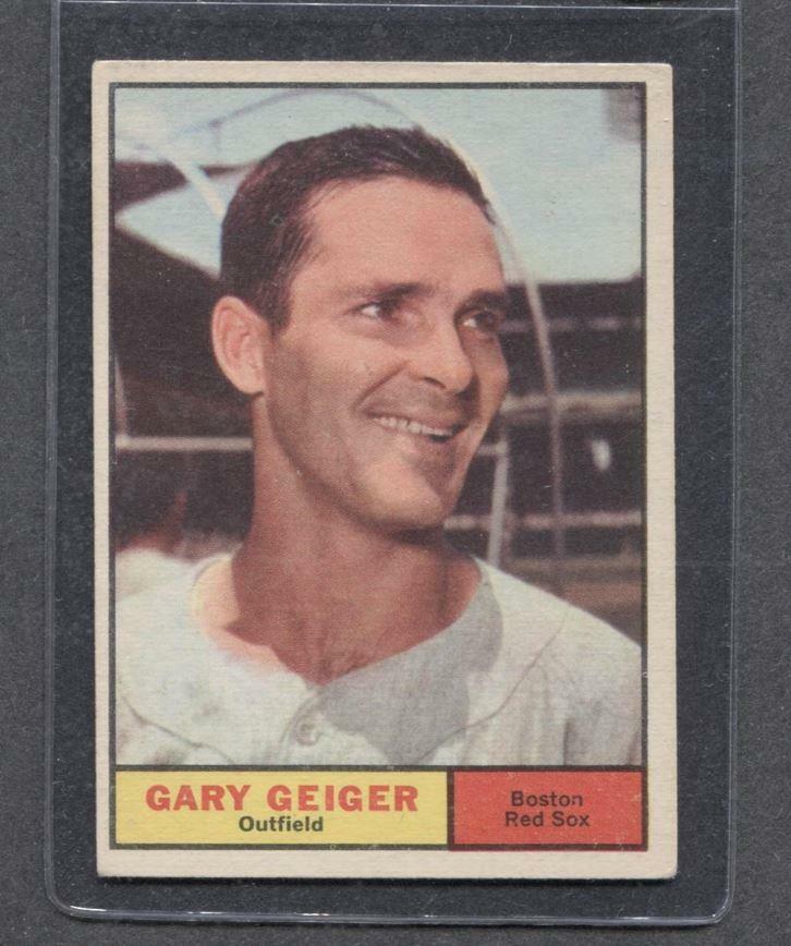 1961 Topps #33 Gary Geiger (Red Sox) Ex (Flat Rate Ship) A2 | eBay