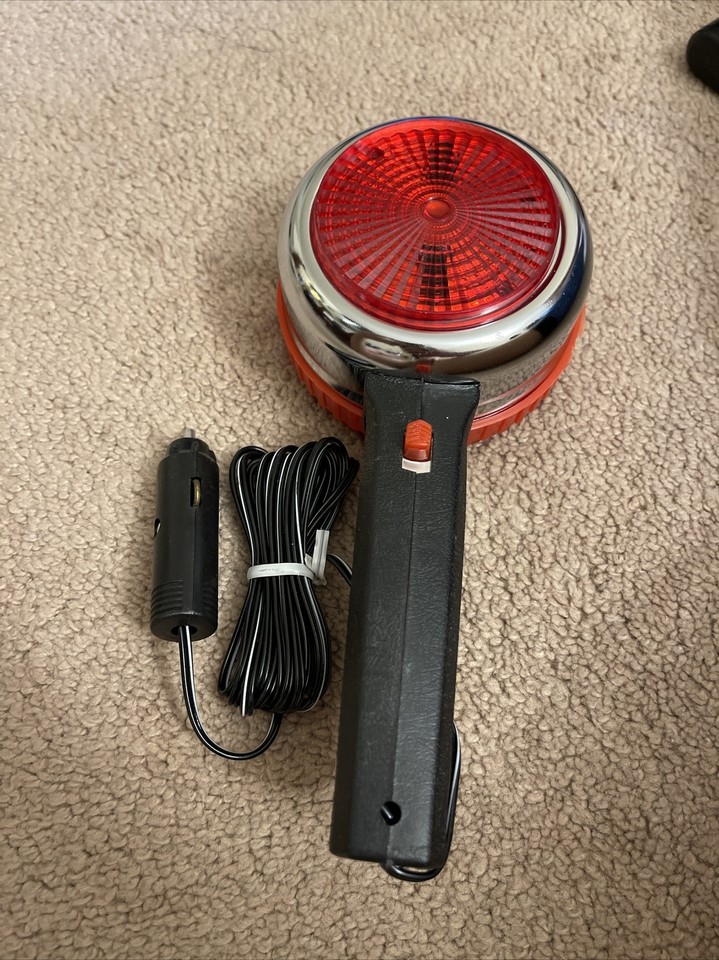 VINTAGE Hand Held Car Truck Spotlight Warning Light w/ Cigarette ...