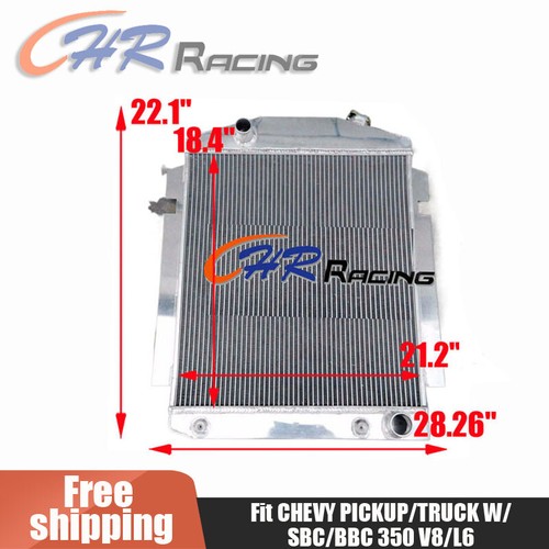 FOR 1938 1939 1940 CHEVY PICKUP/TRUCK W/SBC/BBC 350 V8/L6 Aluminum ...