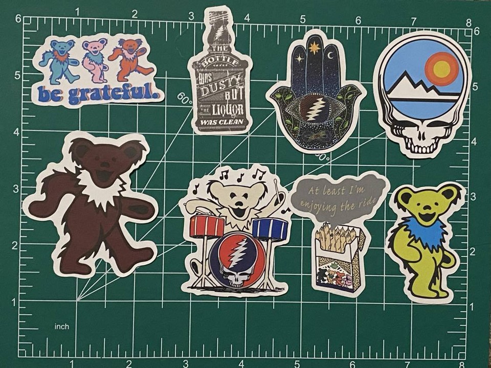 The Grateful Dead Jerry Garcia YOU PICK Waterproof Sticker Decal Laptop ...