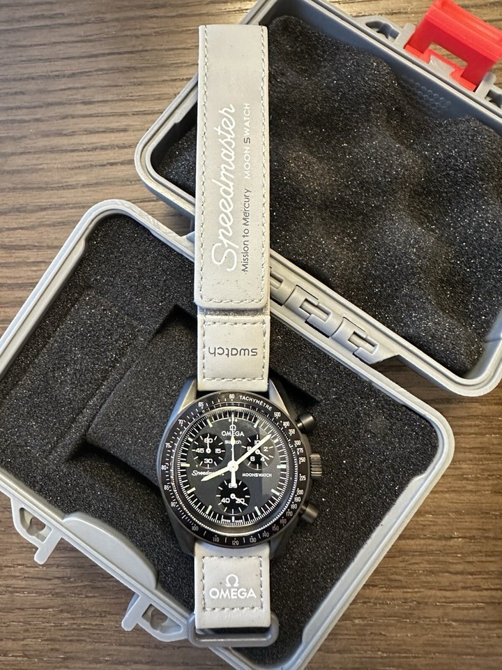 Swatch Omega Moonswatch Mercury Custom Stainless Steel Case | eBay