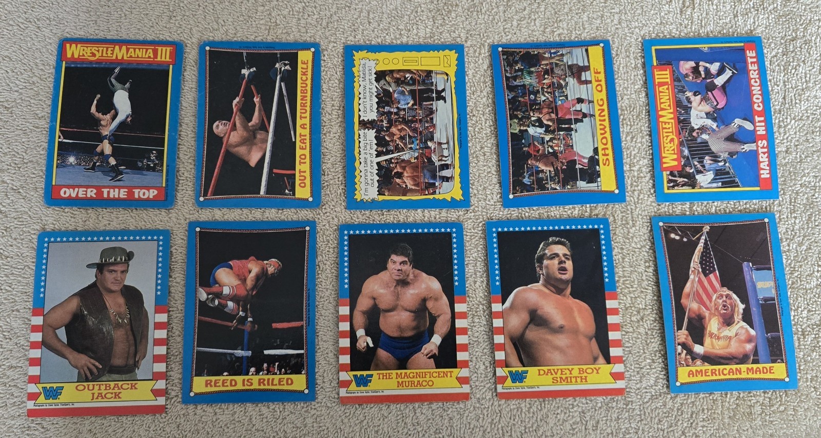 Lot of 10 WWF Topps 1987 Wrestling SuperStars Trading Cards wwe wcw aew ...