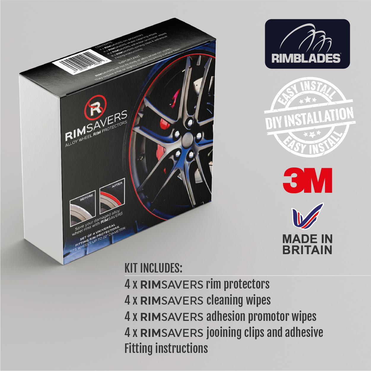 RimSavers Alloy Wheel Rim Protectors - Full Kit - END OF LINE SALE | eBay