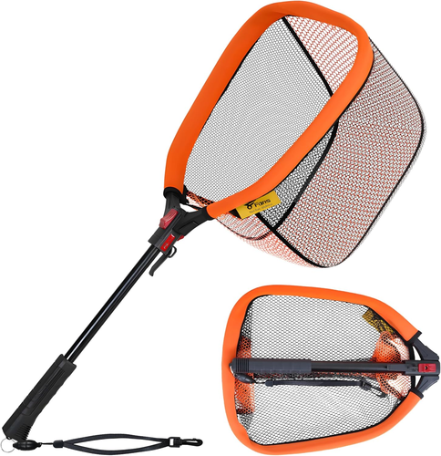 Floating Fishing Net, Foldable Extendable Fish Landing Net,Non-Slip Hi ...
