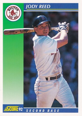 1992 Score #85 Jody Reed MLB Boston Red Sox + (Yes 3 Free Mystery Cards ...