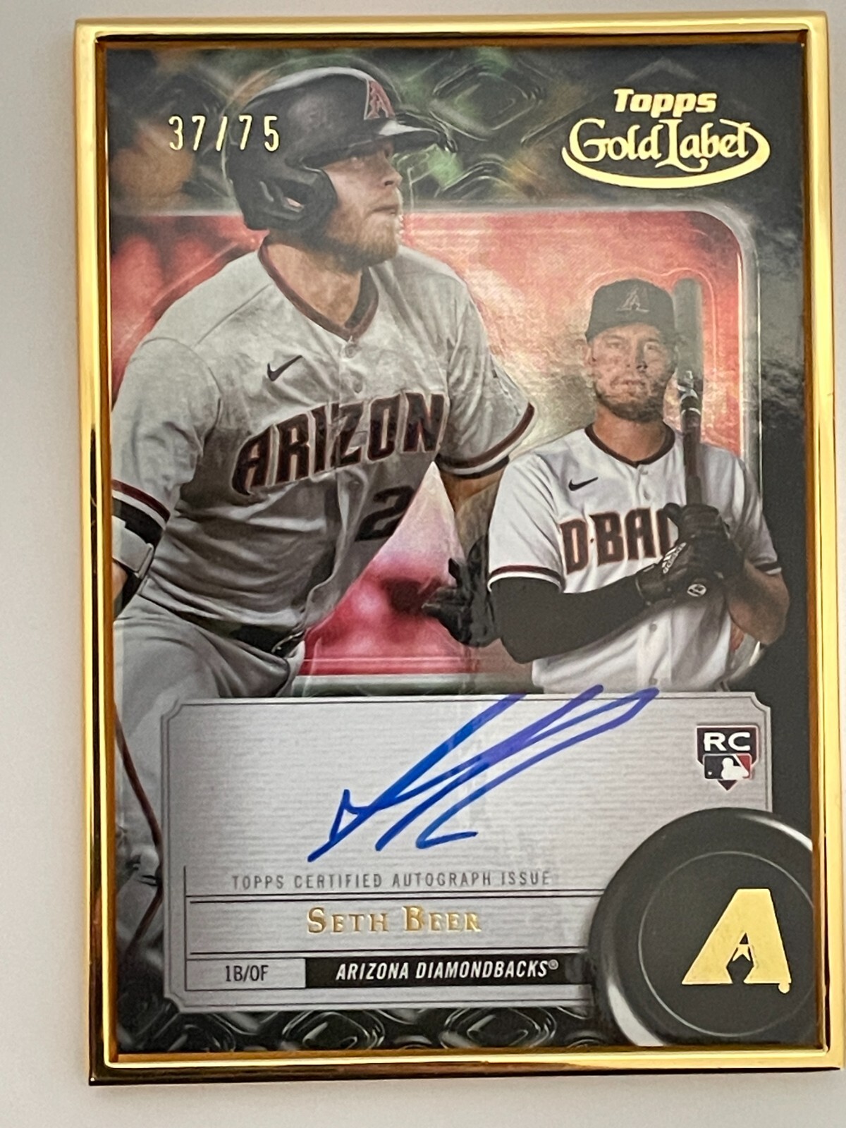 Seth Beer 2022 Topps Gold Label Gold Framed Auto FA-SBE RC Diamondbacks ...