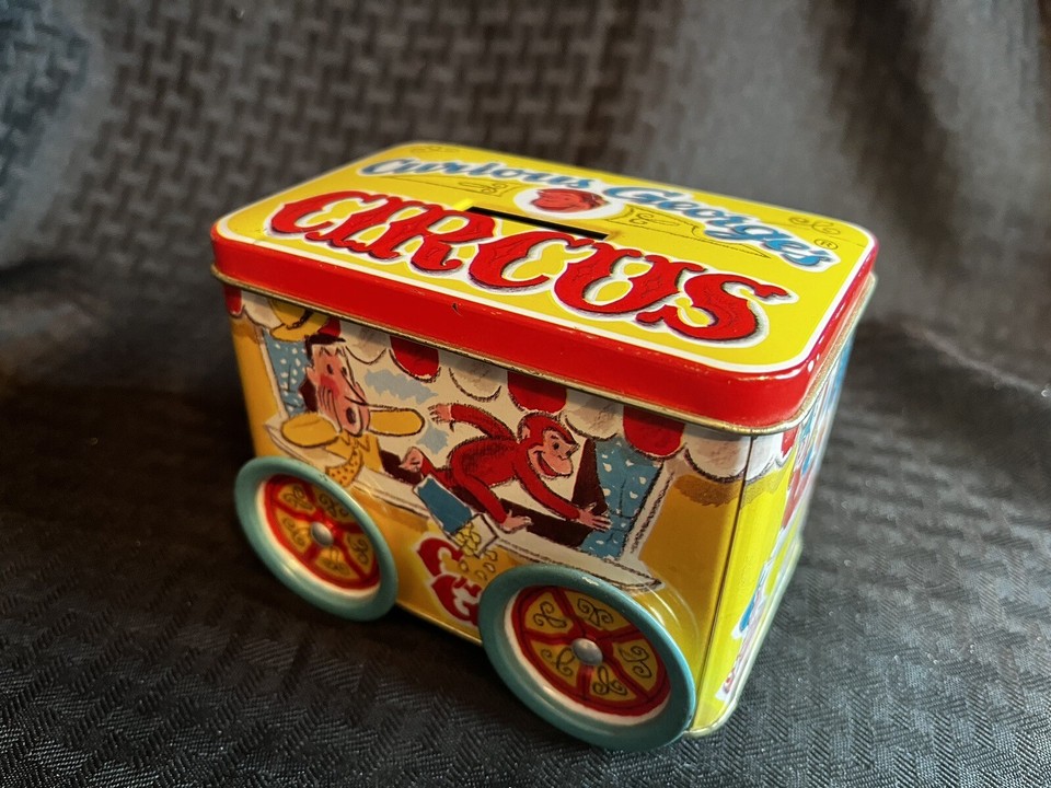 1995 Curious George’s Circus Tin Coin Bank by Schylling | eBay