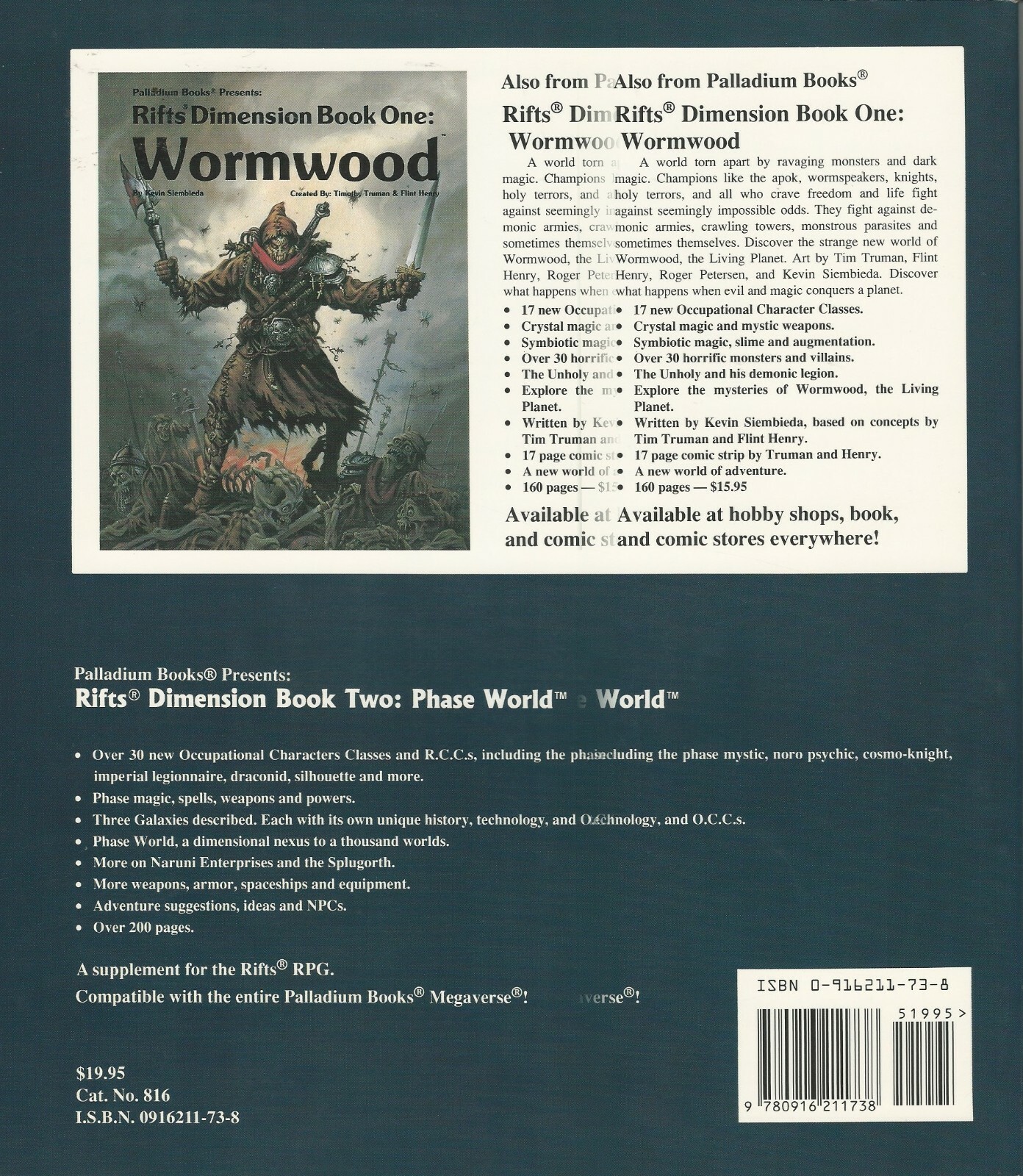 Rifts Dimension Book Two - Phase World Universe Sourcebook FS | eBay