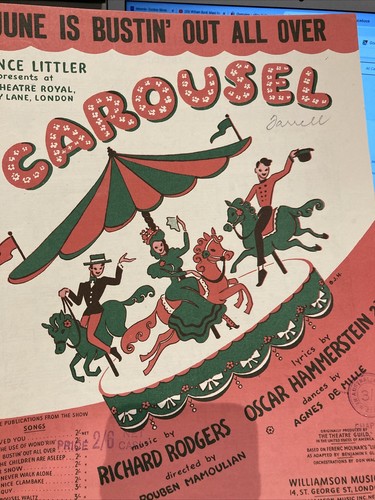 Vintage Sheet Music: June is Busting Out All Over - Carousel | eBay ...