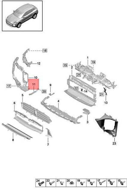 Genuine Porsche Macan 95b Brace Right 95B805528 for sale online | eBay