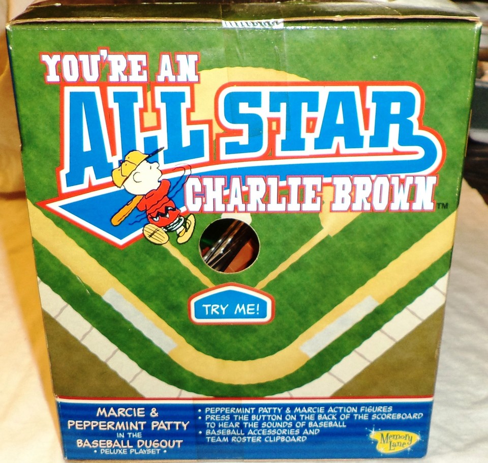 Peanuts Marcie & Peppermint Patty In Baseball Dugout Deluxe Playset ...