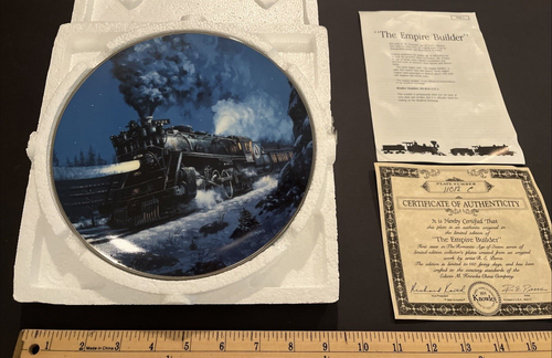 Ltd Edition Empire Builder Steam Train collector plate W/ Certificate ...