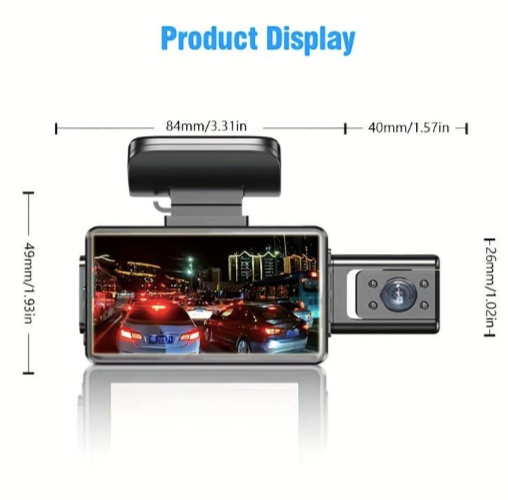 Black Box 1080P Dual Lens Car DVR Traffic Recorder Front and Inside ...