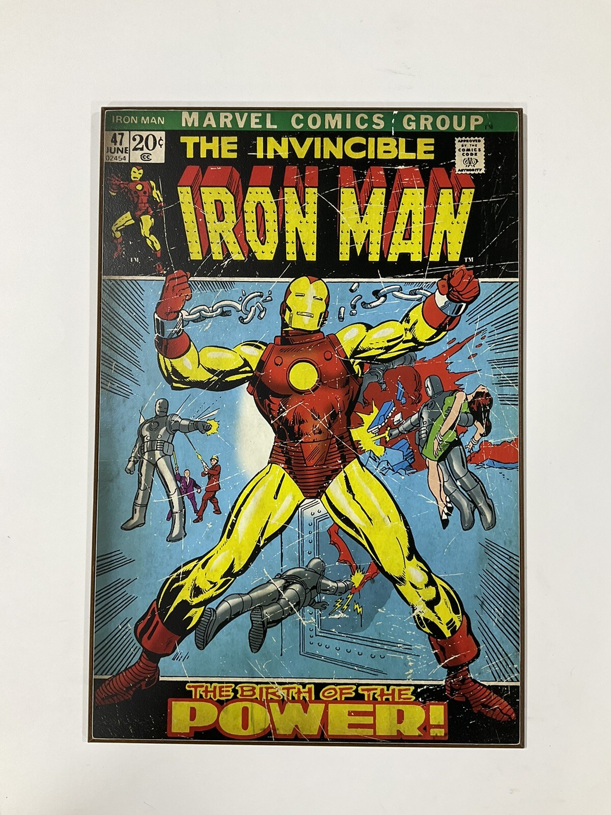 Iron Man 47 wood art print plaque 13x19 Marvel | eBay
