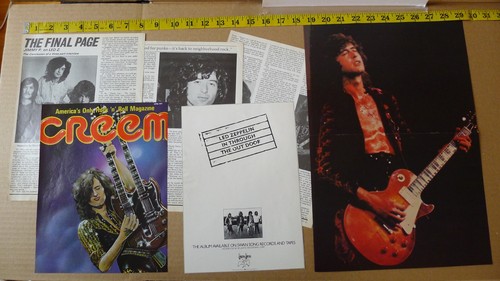 LED ZEPPELIN band CLIPPING LOT in through out do PINUP creem JIMMY PAGE ...