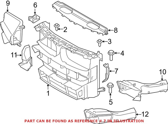 Genuine OEM Radiator Support Baffle for BMW 51747324139 for sale online ...