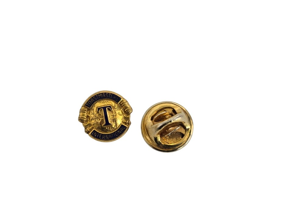 Toastmasters International Gold Tone Tie Tack Lapel Cap Pin | eBay