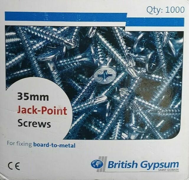 British Gypsum Jack-Point Screws Pack Of 1000 with screw bit | eBay UK