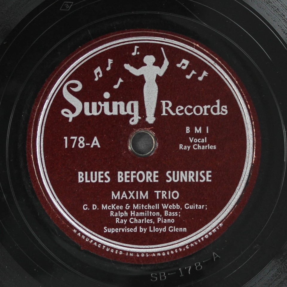 MAXIM TRIO: blues before sunrise / how long blues SWING Single 78 RPM ...