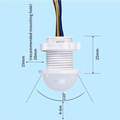 Mini PIR Sensor Smart 100V 240V LED PIR Infrared Sensor Motion Hot R9 ...