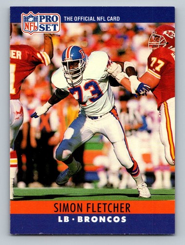 1990 Pro Set #89 Simon Fletcher Denver Broncos | eBay