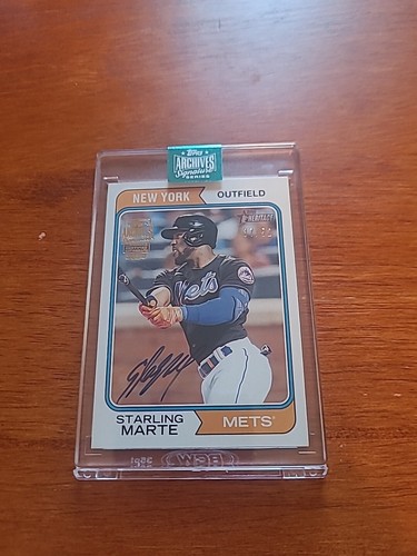 2024 Topps Archives Starling Marte Heritage On Card Auto #37/52 Made ...