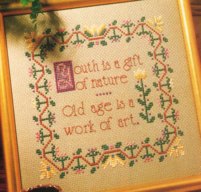 "YOUTH & AGE" Young Old Aging Flowers Floral Magazine Cross Stitch ...