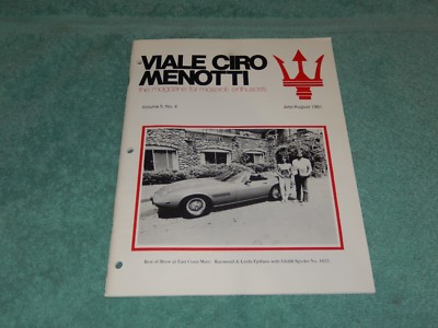 Viale Ciro Menotti Maserati Magazine July/August 1981 Ghibli Spyder ...