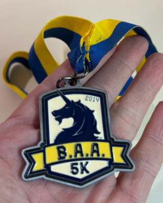 Official BAA Boston Athletic Association 5K Race Medal 2014 "Boston ...