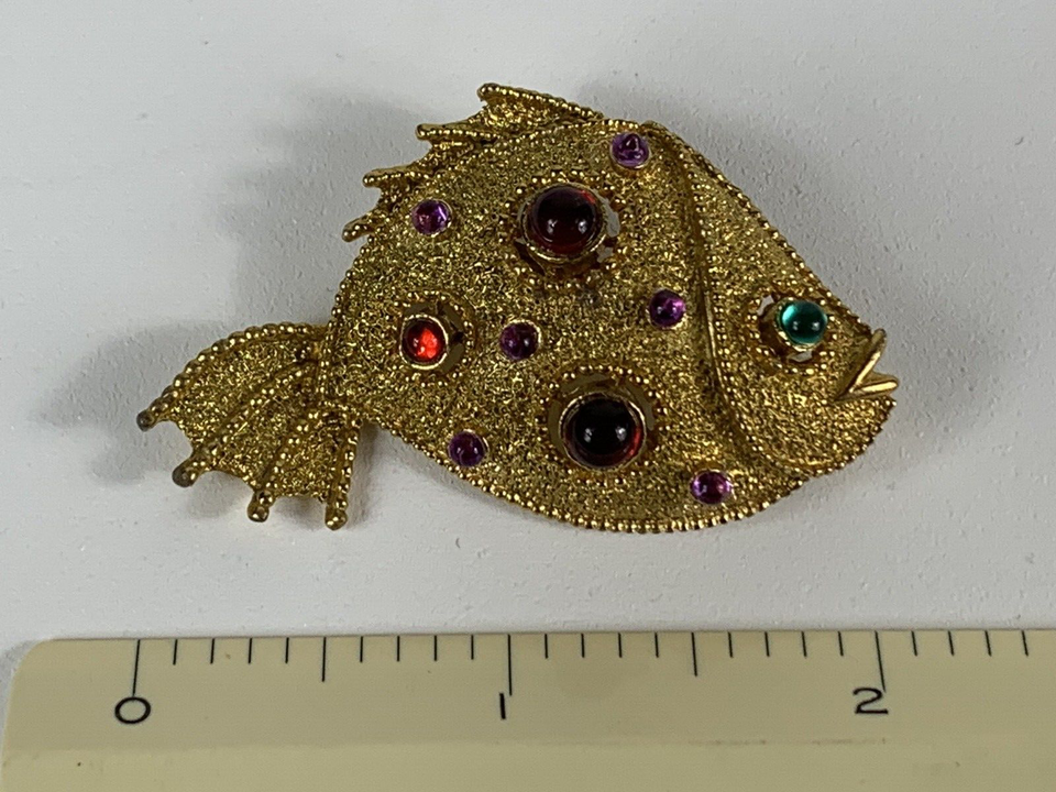 Vintage JJ Jonette Jewelry Signed Fish Brooch Pin | eBay