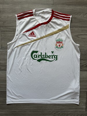 2009-10 Liverpool adidas Training Vest Football Shirt Vintage Soccer ...