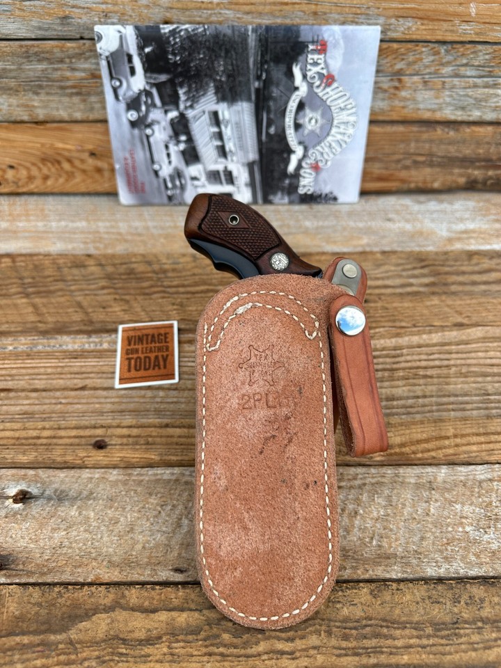Vintage Tex Shoemaker Oil Tan Brown Leather Paddle 36 Chiefs Special 2 ...