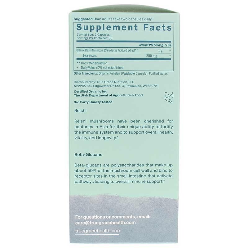 2X True Grace Fruiting Body Reishi Organic Mushroom Extract 120 Caps ...