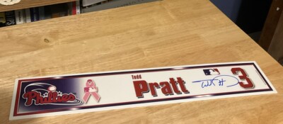 Todd Pratt #3 Philadelphia Phillies Signed Locker Nameplate - JSA LOA ...