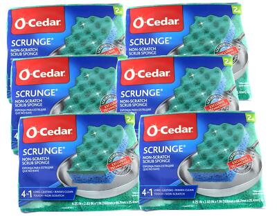 O-Cedar Scrunge Multi-Use Sponge Non-Scratch Long-Lasting, Tough, 2 ...
