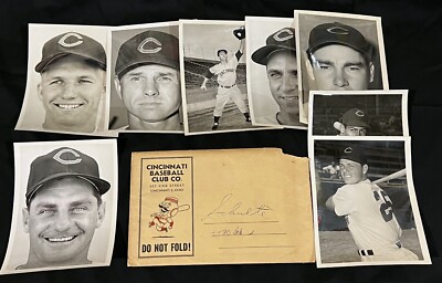 RARE CIRCA 1954 CINCINNATI REDS PICTURE PACK OF 8 SIGNED PHOTOS w ...