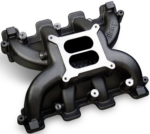 NEW HOLLEY DUAL PLANE INTAKE MANIFOLD,BLACK,5.07",GM LS1,LS2,LS6 ...