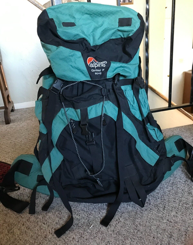 Green Lowe Alpine Contour IV Internal Frame Hiking Expedition Backpack ...