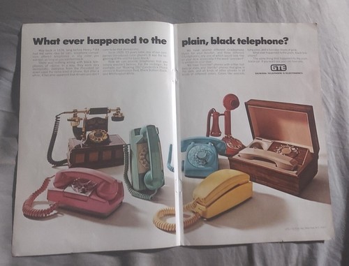 1973 print ad-GTE-Whatever happened to plain black phones-see below ...